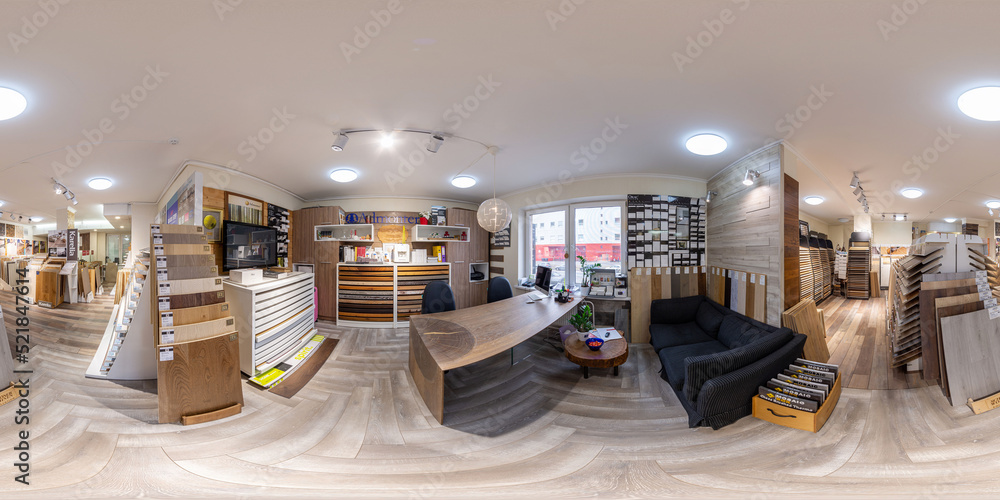 Full spherical seamless hdri panorama 360 degrees angle inside floor ...