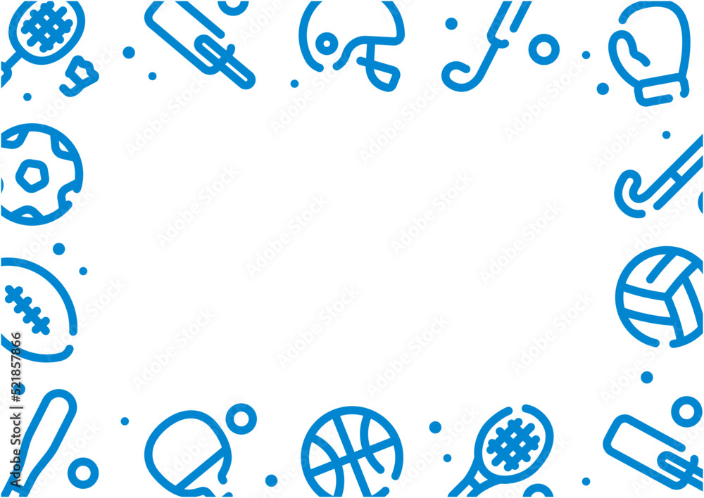 Sports pattern background for graphic design.A-size horizontal frame ...