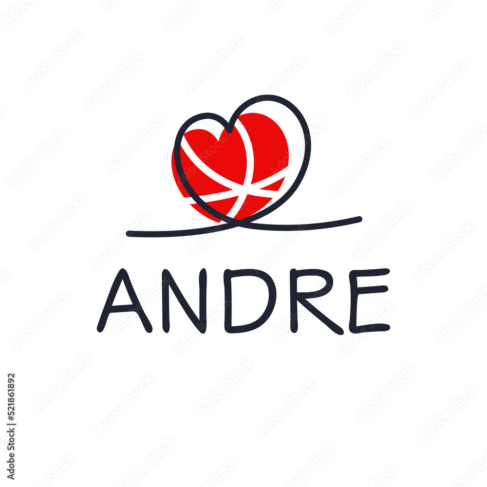 (Andre) Calligraphy name, Vector illustration. Stock Vector | Adobe Stock