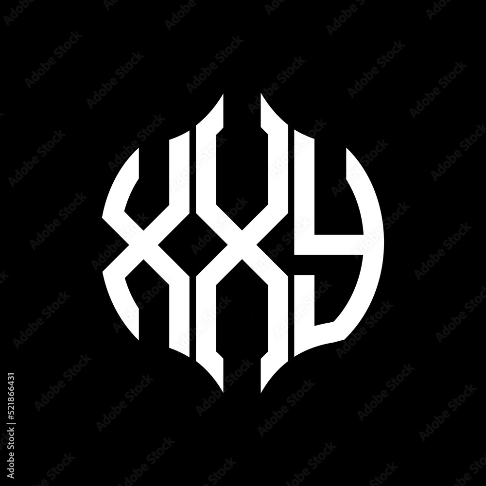 XXY letter logo. XXY best black background vector image. XXY Monogram logo design for ...