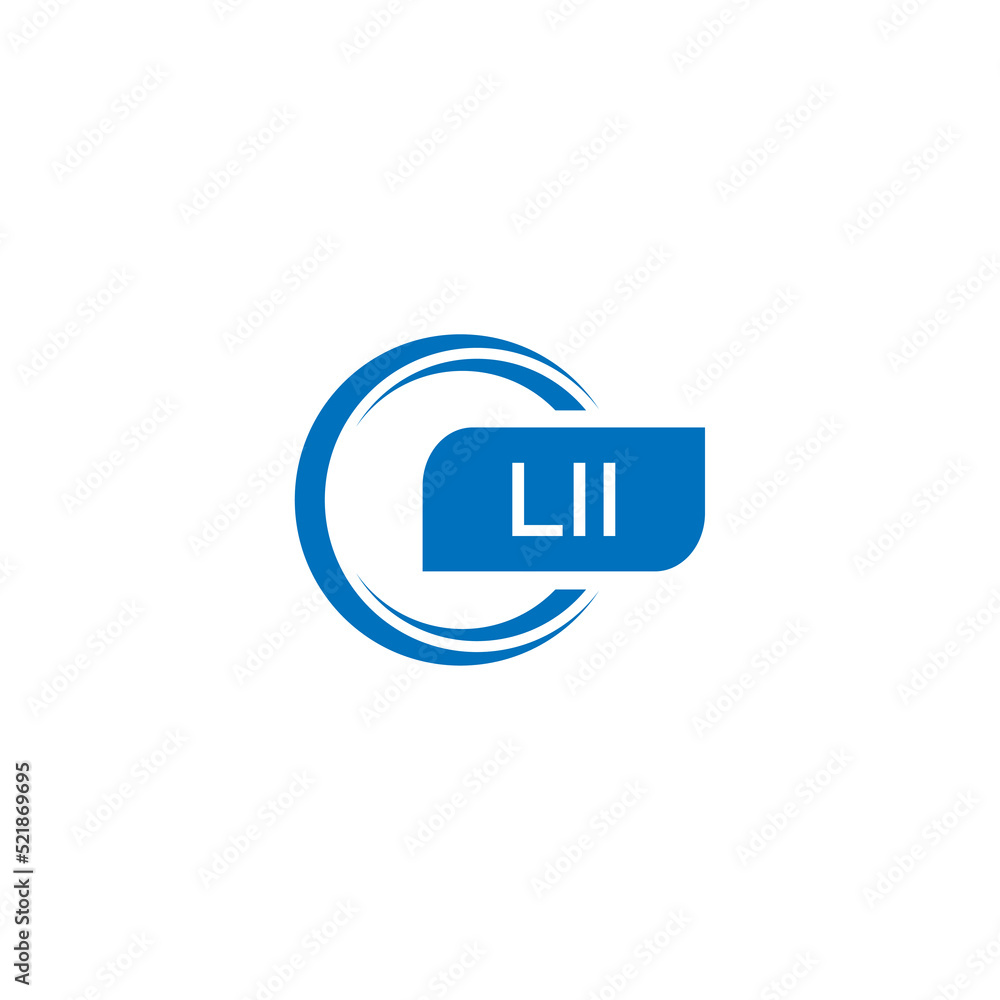 LII letter design for logo and icon.LII typography for technology ...