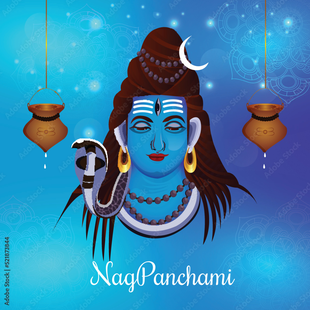 Illustration of nag panchami celebration background Stock Vector ...