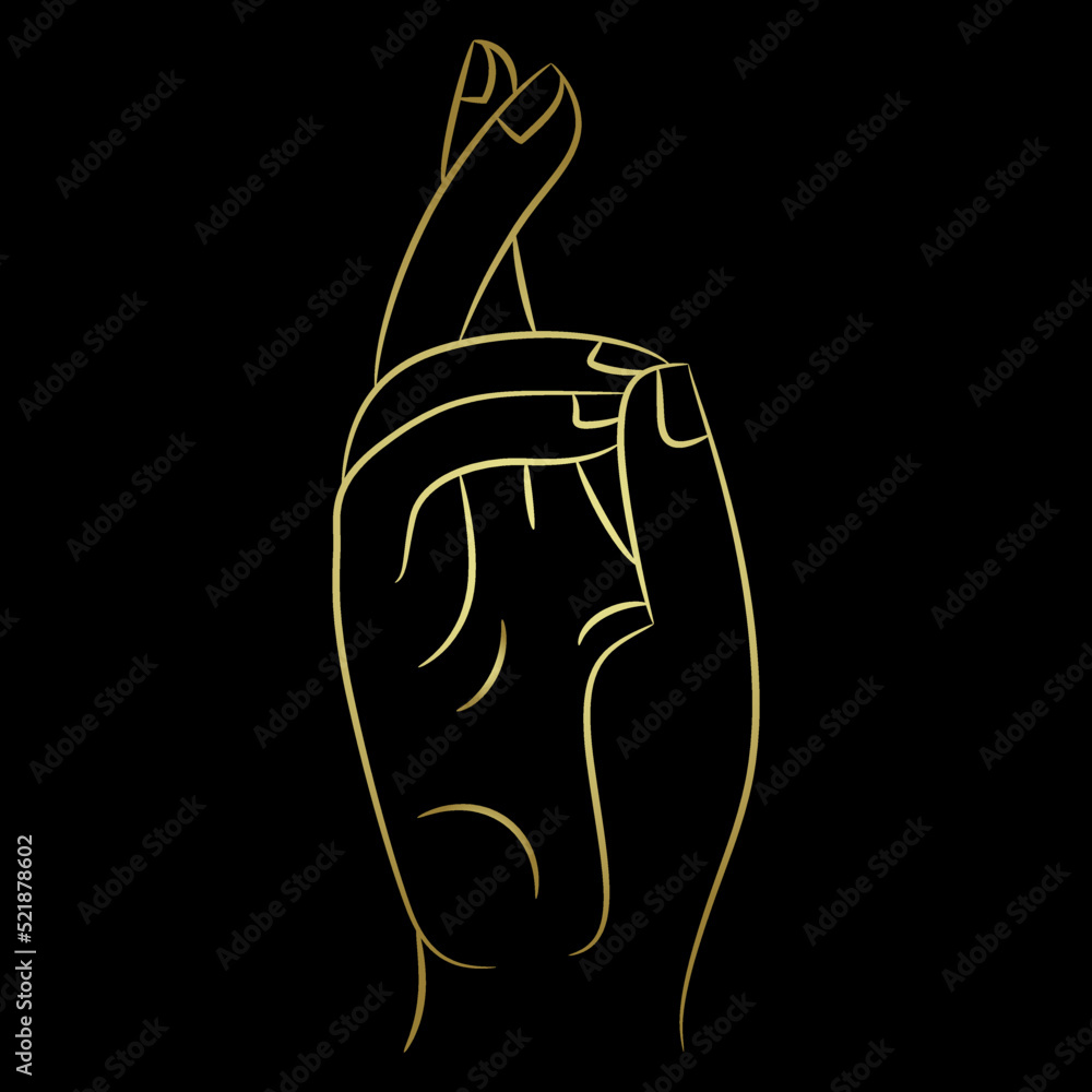Human hand in holy blessing gesture. Russian Orthodox icon. Hand drawn ...