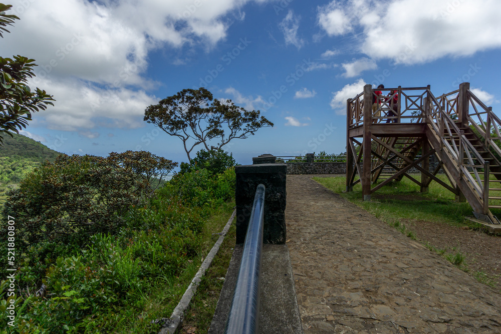 Wooden viewpoint tower overlooking the forest landscape at Viewpoint ...