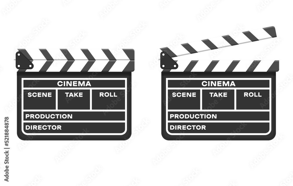 Movie clapperboard, film clapper isolated on transparent background ...