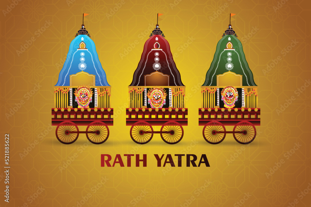 Happy rath yatra celebration with lord jagannath balabhadra and ...