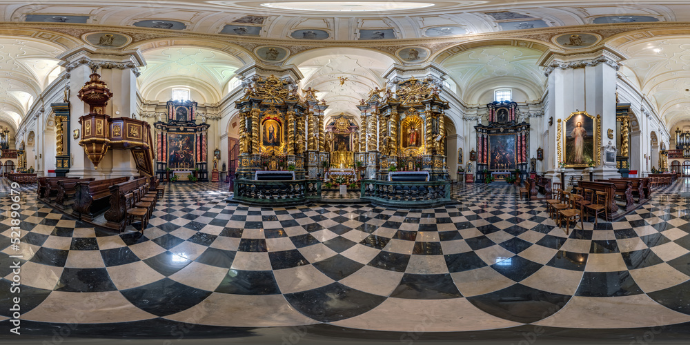 KRAKOW, POLAND - AUGUST 2022: Full spherical seamless hdri panorama 360 ...