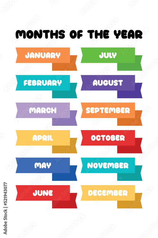 Months Of The Year Poster Printables