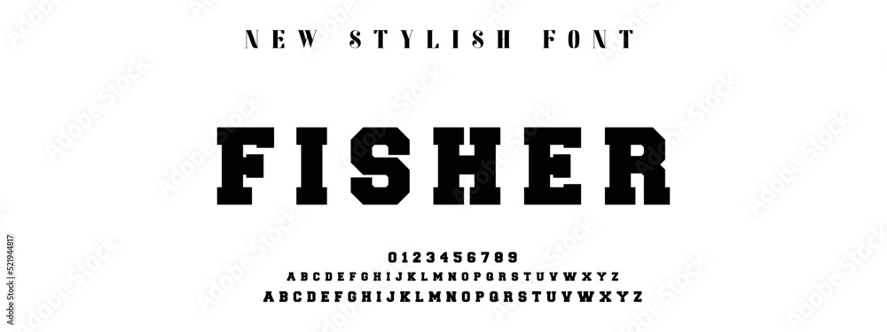 Vetor de FISHER Futuristic ancient modern techno sci fi display font ...