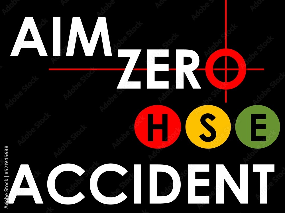 Aim zero accident and incident safety slogan poster. Zero HSE incident ...