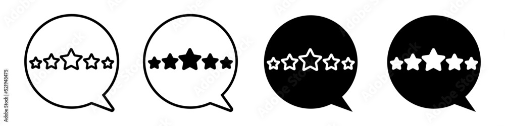 Star icon vector set. rating illustration sign collection. ranking ...