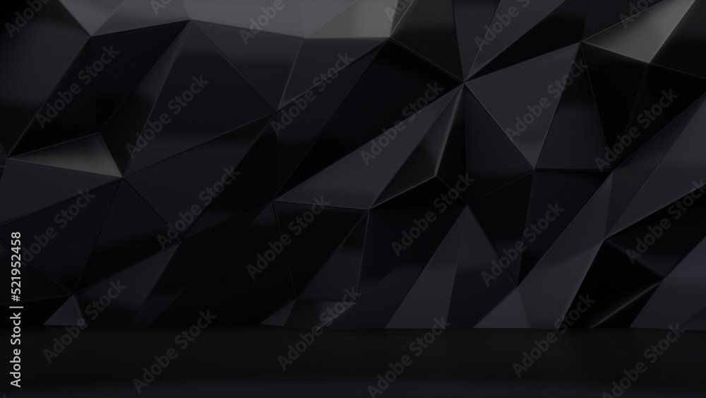 Black Abstract 3D Background. Stock Illustration | Adobe Stock