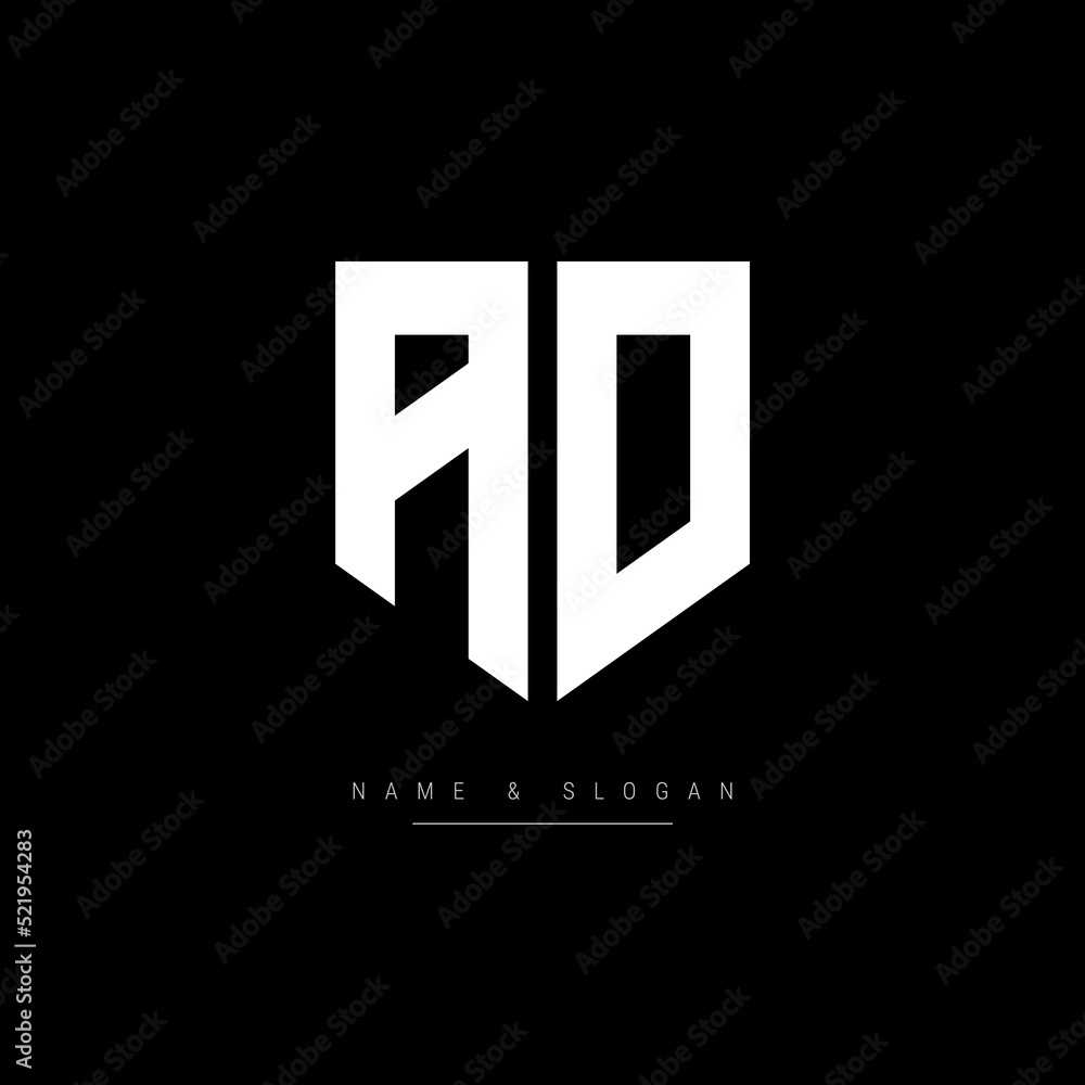 AD logo monogram vector modern emblem design alphabet template Stock ...