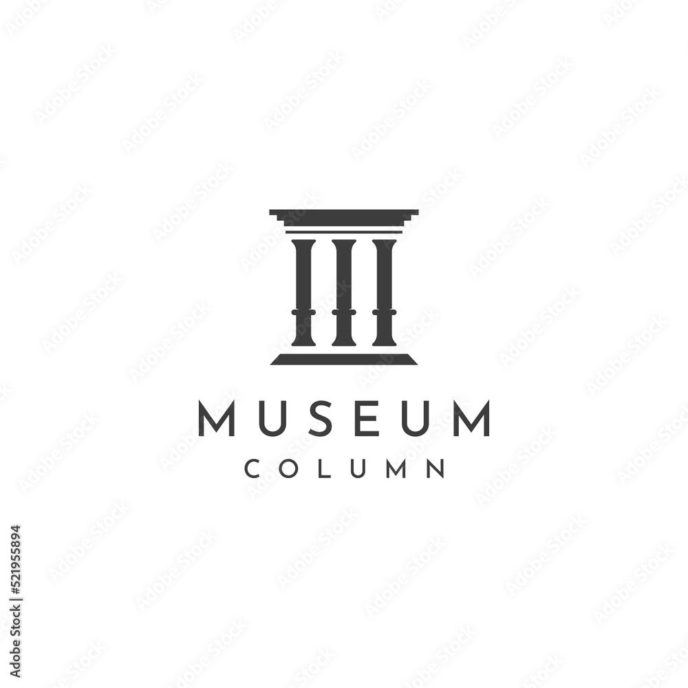 Museums, museum columns, museum lines, museum pillar logos. Museums ...