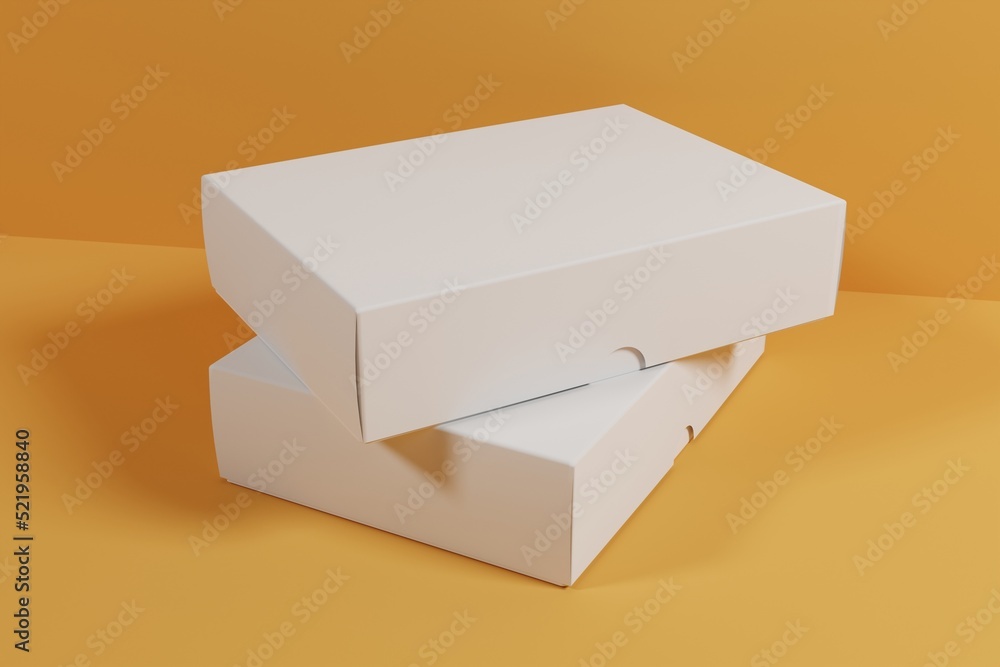 white box packaging for product presentation on 3d rendering Stock Illustration | Adobe Stock