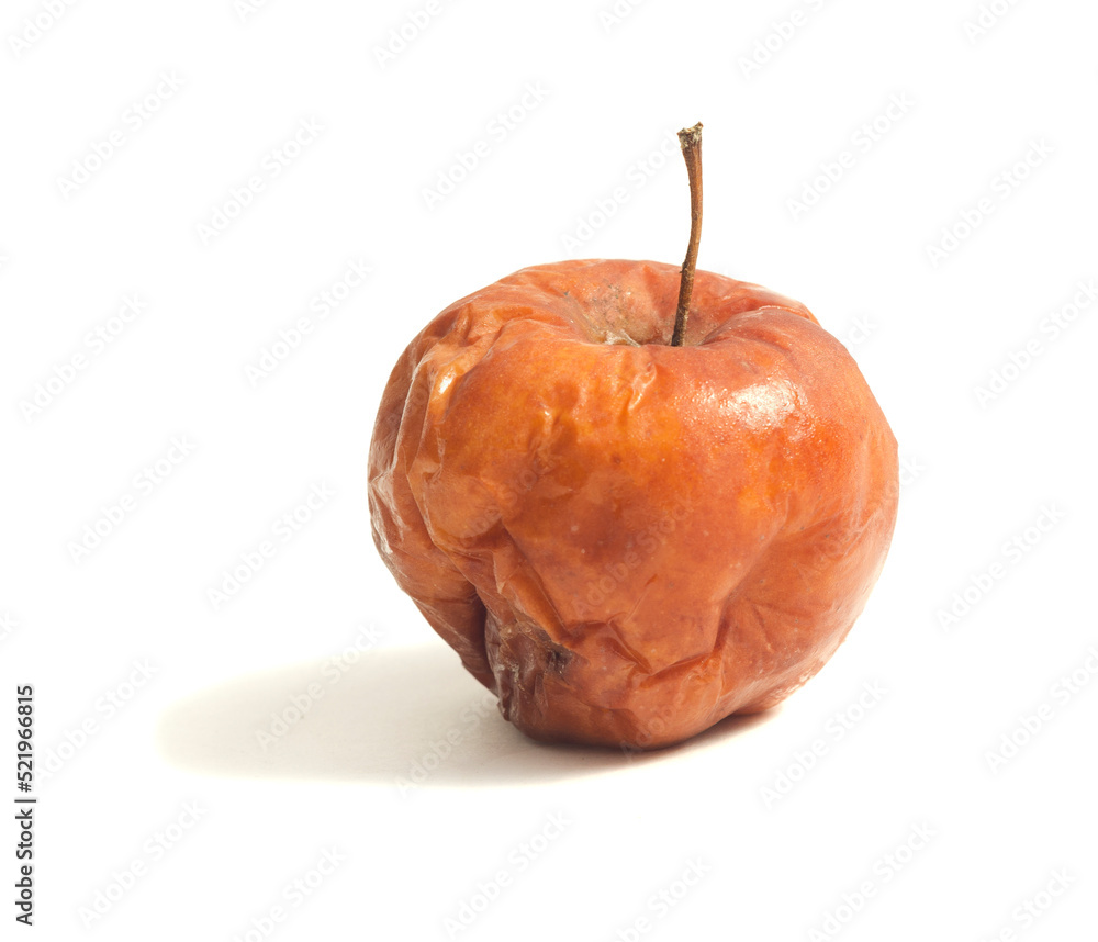 Rotting apples,decay and waste food concept.Unhealthy decayed bad ...