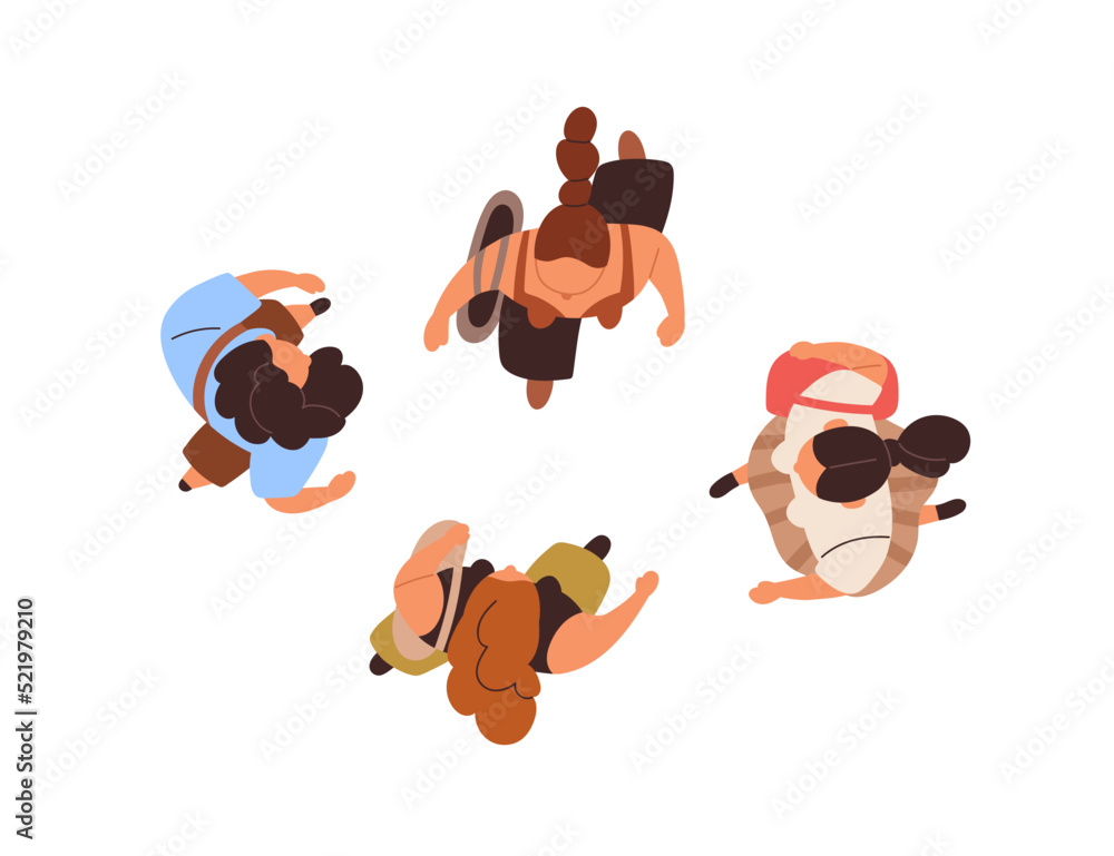 People Top View Vector