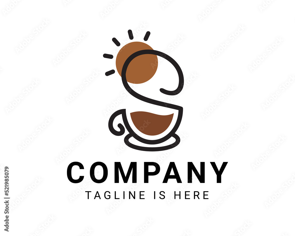 Coffee logo and letter s, logo for company Stock Vector | Adobe Stock