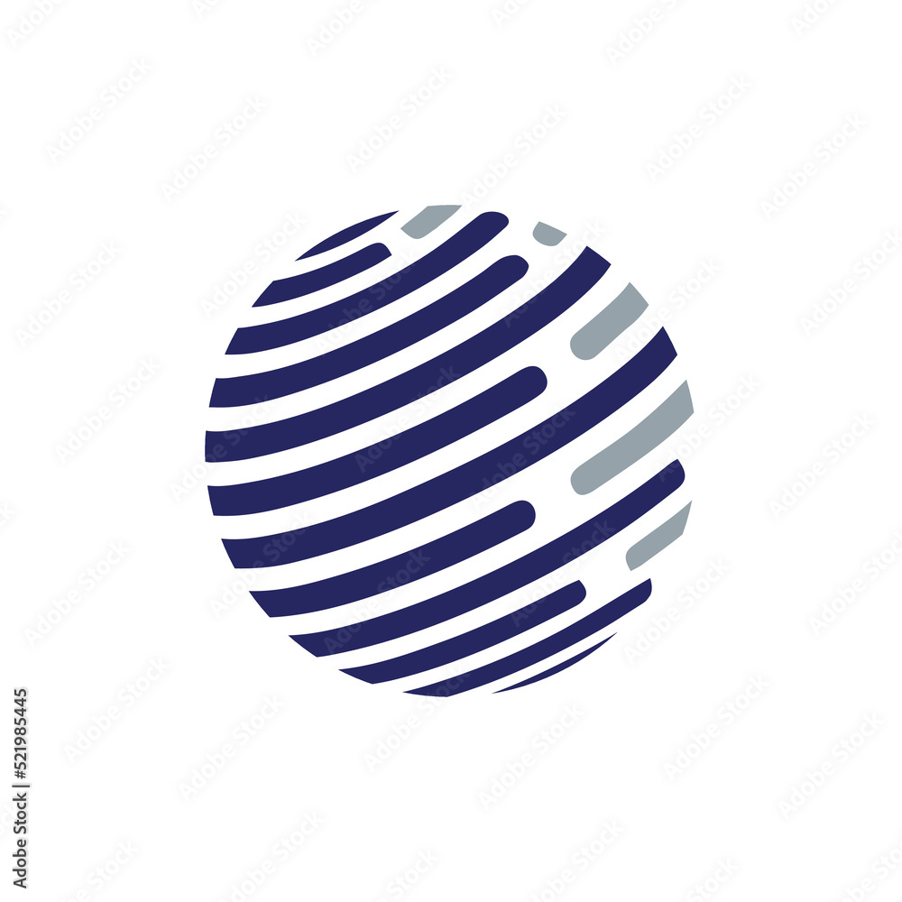 World Icon Logo Design Formed with Lines เวกเตอร์สต็อก | Adobe Stock
