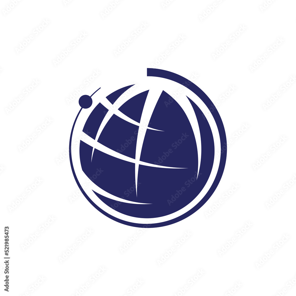 Globe Shaped Logo Design, Earth Globe Icon Logo Design Stock Vector ...