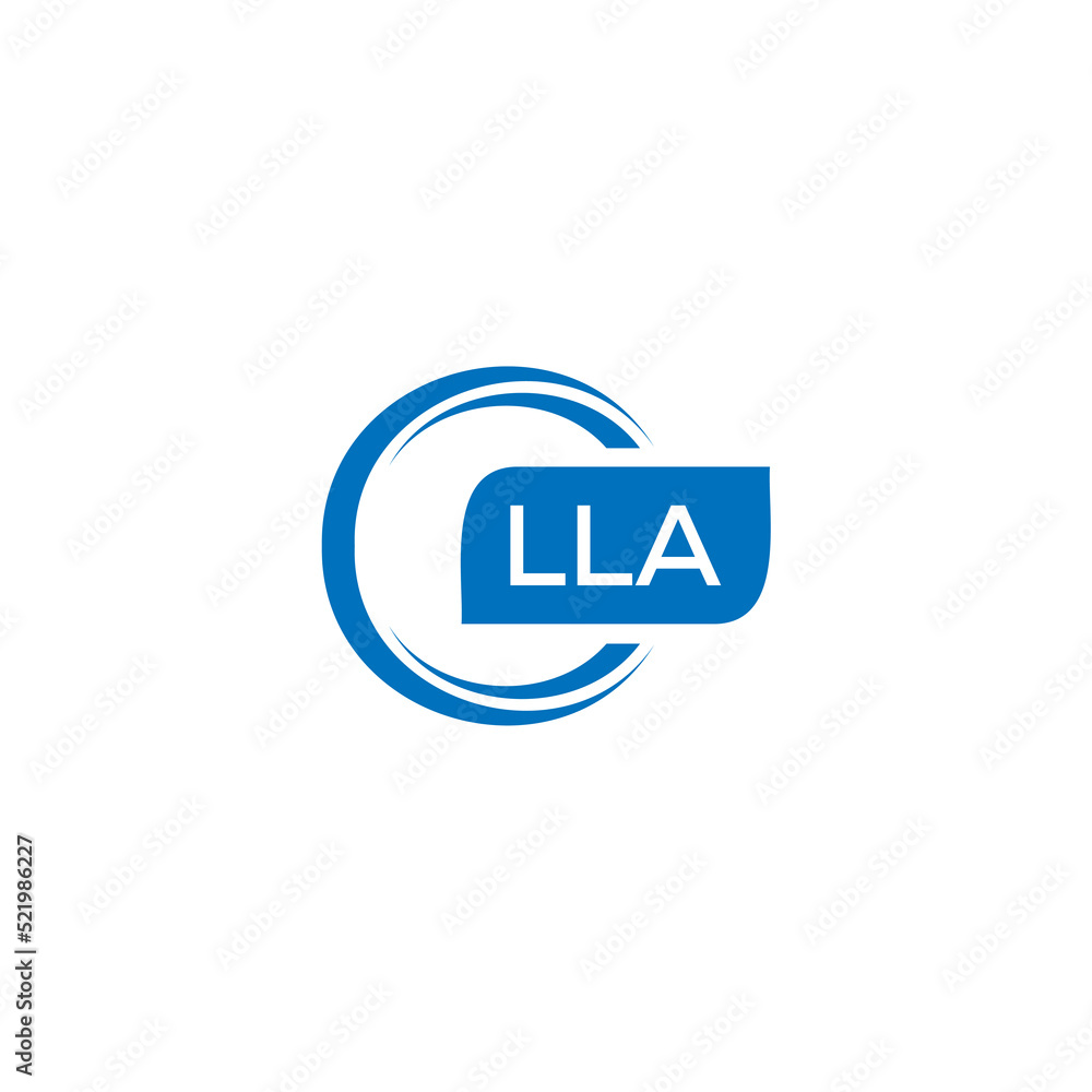 LLA letter design for logo and icon.LLA typography for technology ...