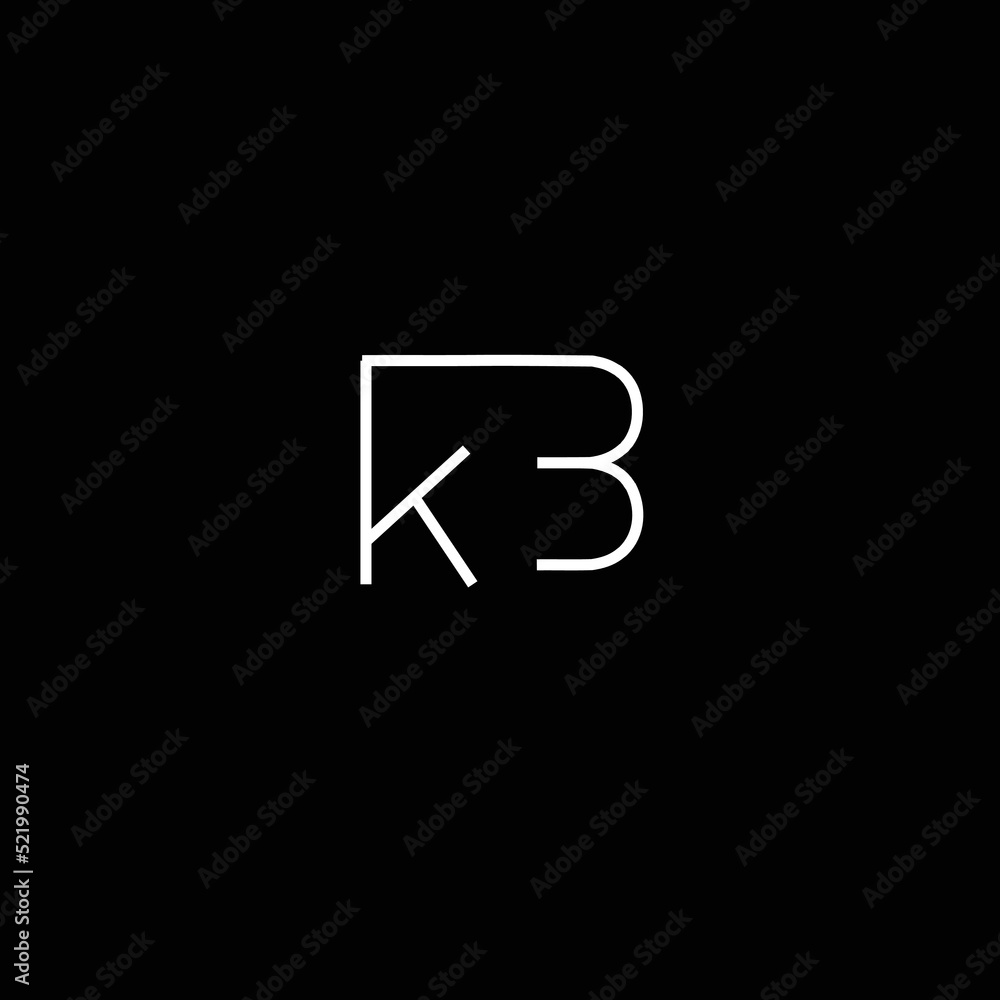 Poster KB KB Logo Design, Creative Minimal Letter KB KB Monogram – Wall ...