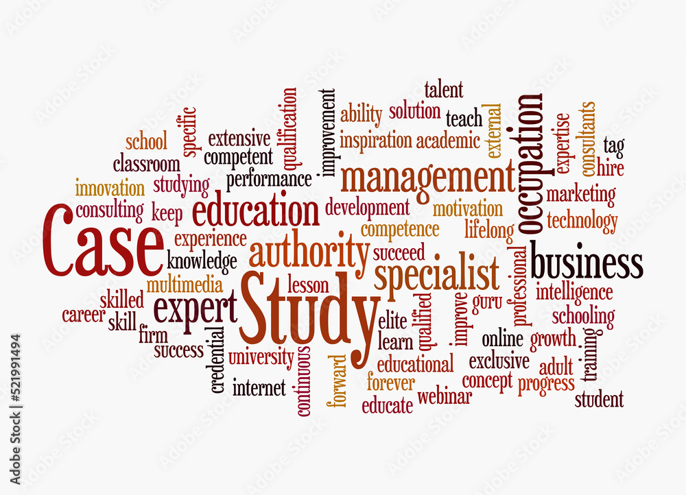 Word Cloud with CASE STUDY concept, isolated on a white background ...