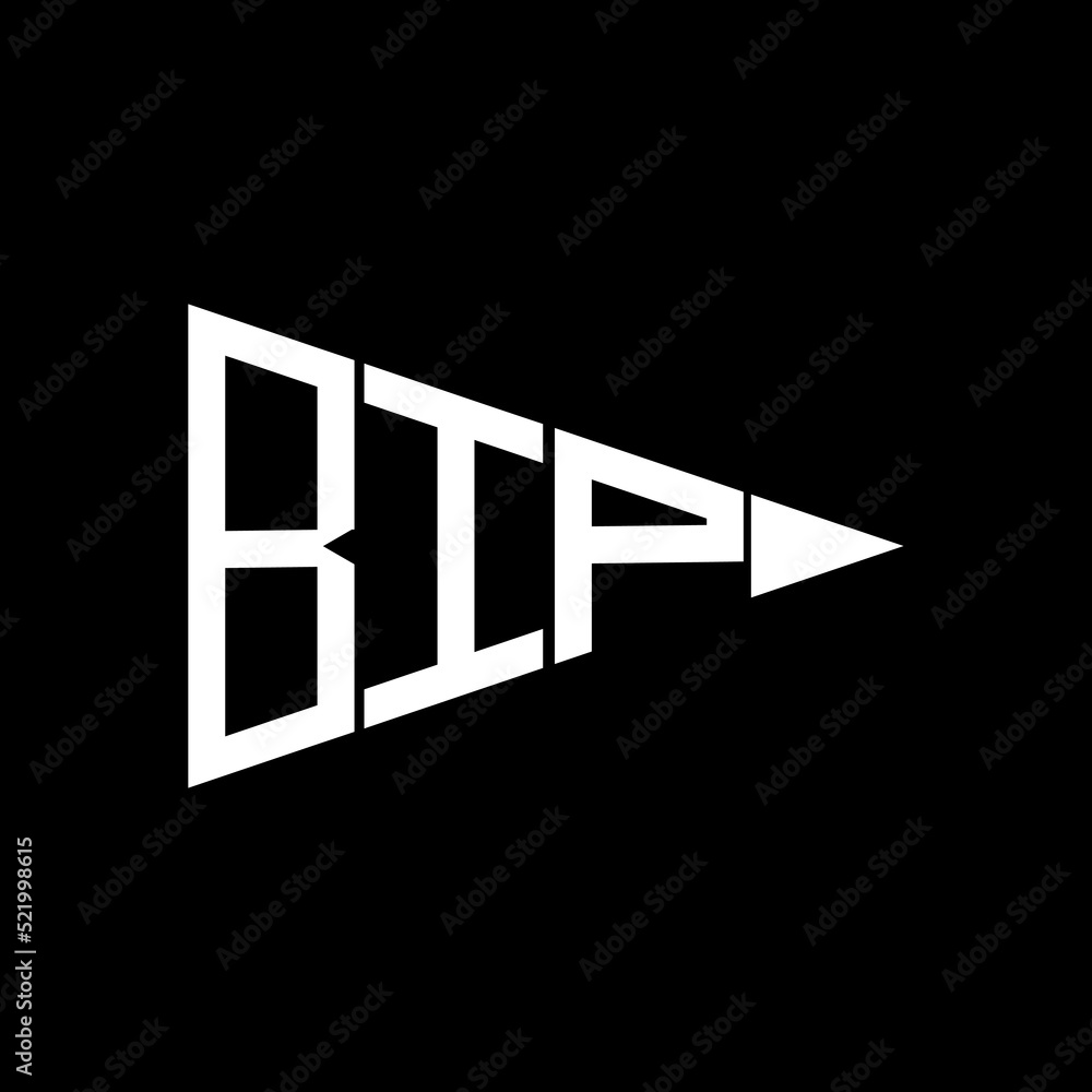 BIP letter logo design.BIP creative initials monogram vector letter ...
