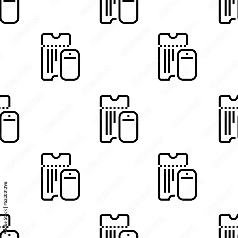 boarding pass icon pattern. Seamless boarding pass pattern on white ...