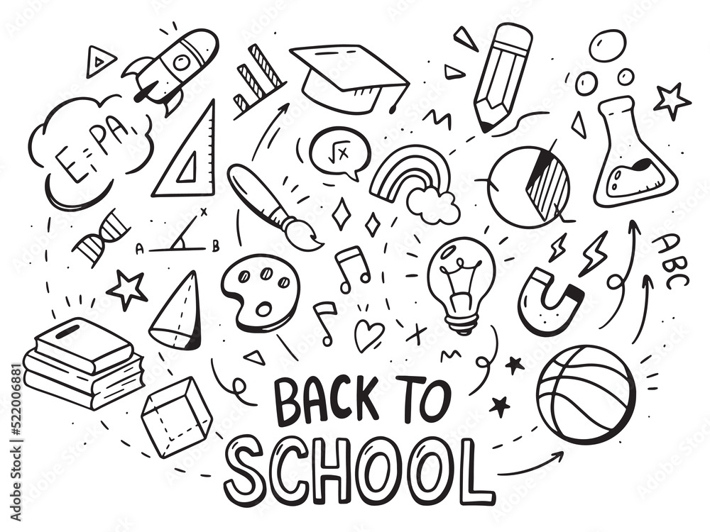 Back to school Vector illustration. Drawing design concept Stock Vector ...