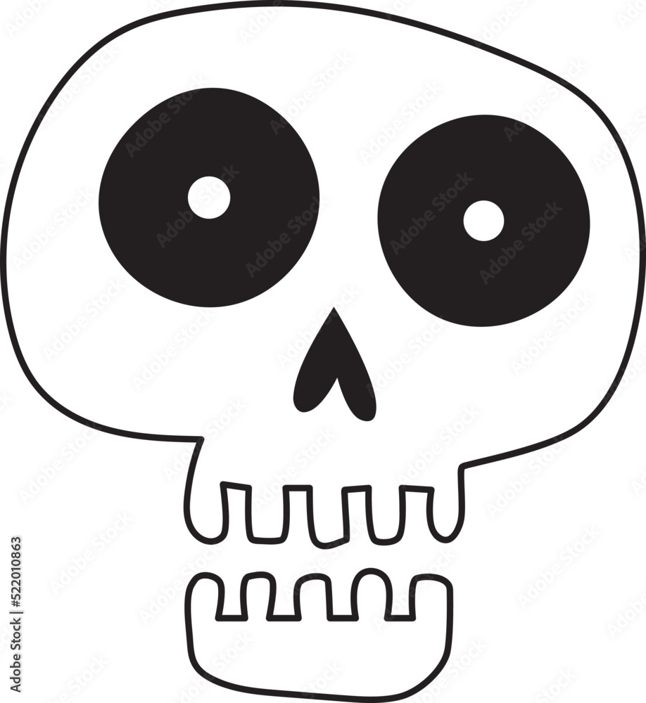Scary skull halloween clipart Stock Vector | Adobe Stock