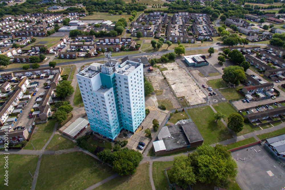 dangerous flammable cladding on residential tower block after the ...