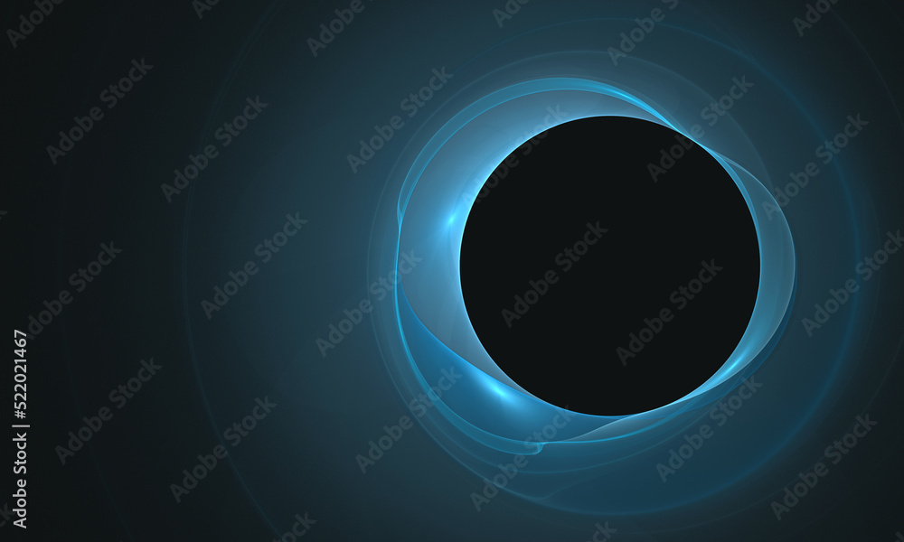 Black hole, opening or galactic portal into infinity with layers of ...