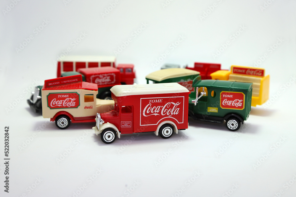 Foto de Coca Cola collectible trucks. Coke drink. Toys for children ...