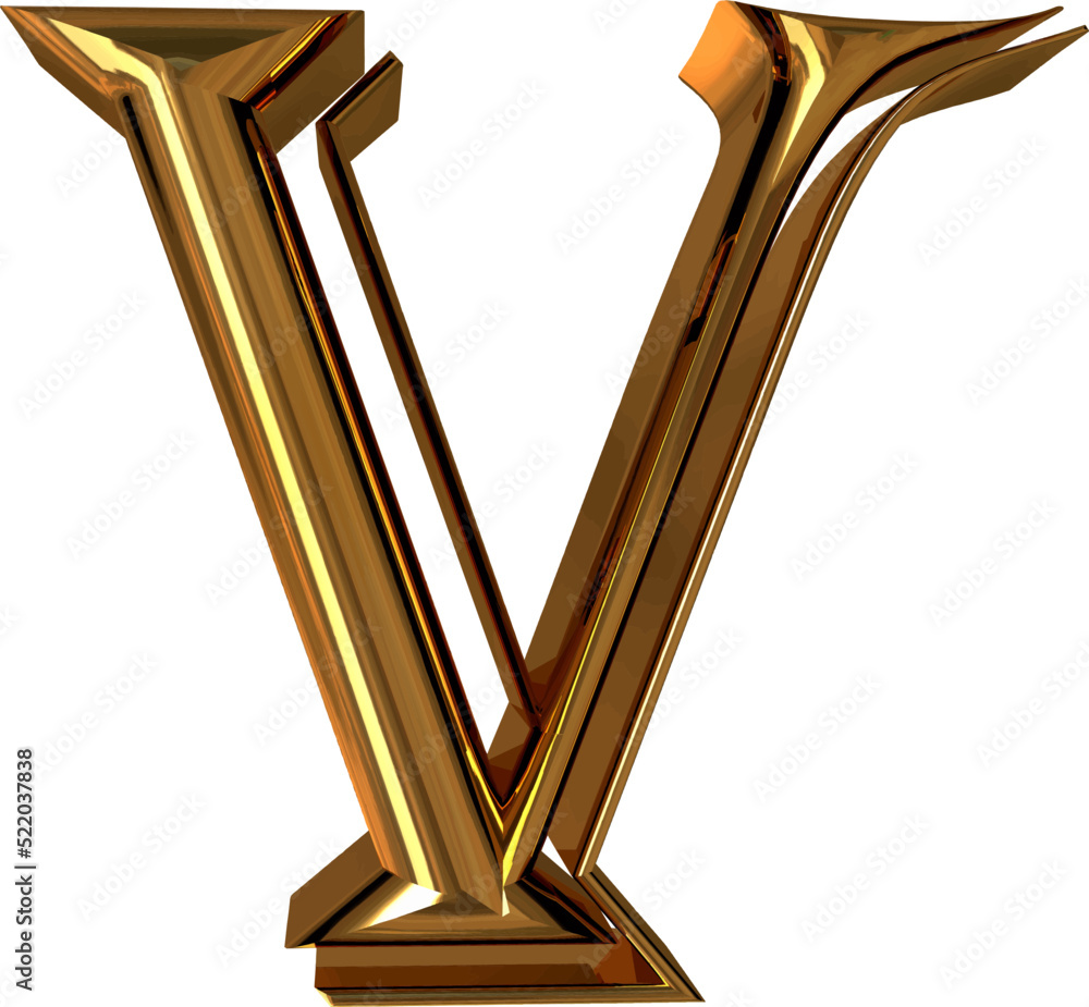 Roman numerals made of gold Stock Vector | Adobe Stock