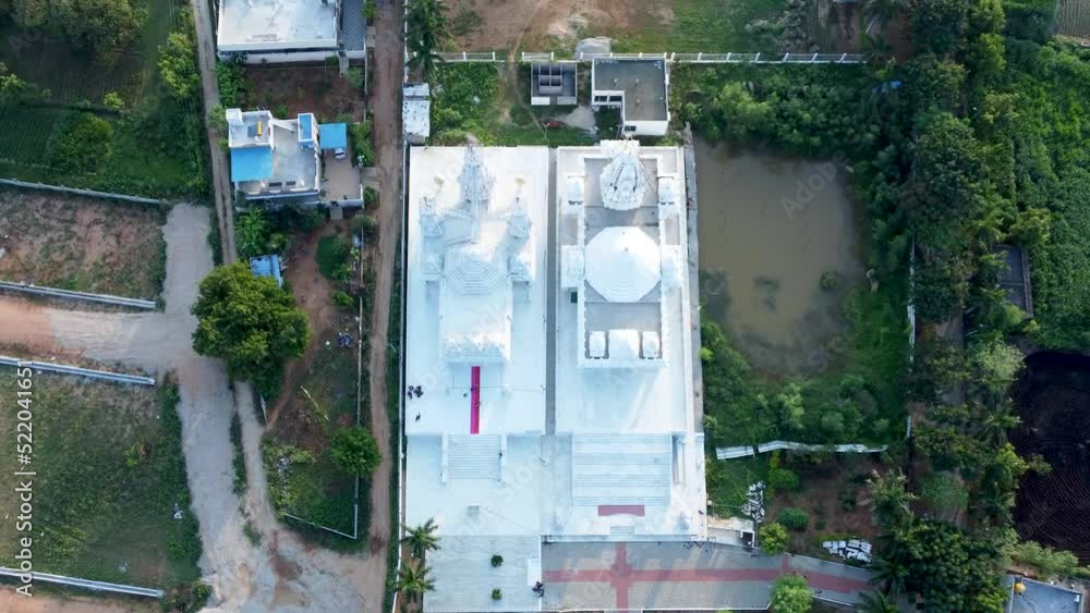 Tirupati, Sri Brahmrishi Ashram, India 8th August 2022: A drone shot of ...