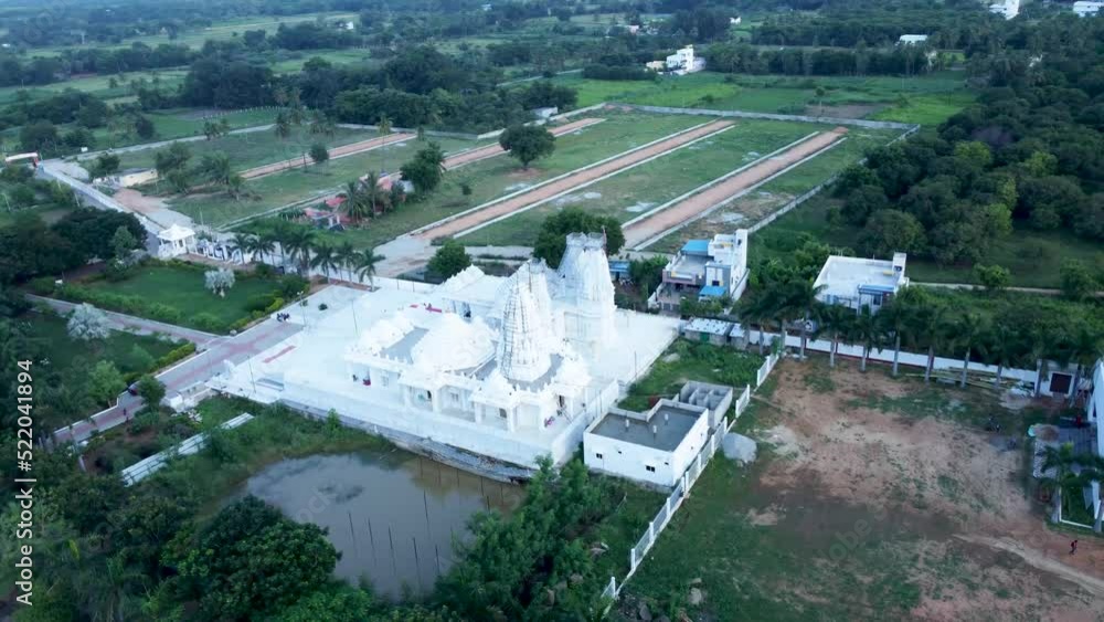 Tirupati, Sri Brahmrishi Ashram, India 8th August 2022: A drone shot of ...