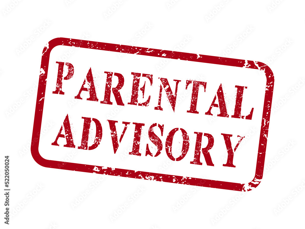 Parental advisory grunge rubber stamp on white background, vector ...