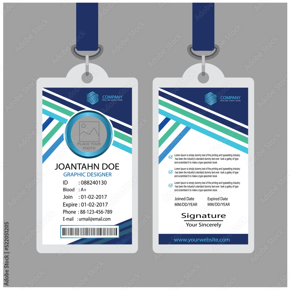 Fototapeta Print ready Id Card, Business Id Card, best id card design ... Fototapeta Print ready Id Card, Business Id Card, best id card design ...