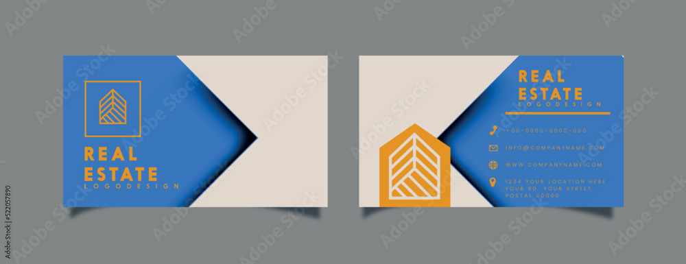 Visit card design template Stock Vector | Adobe Stock