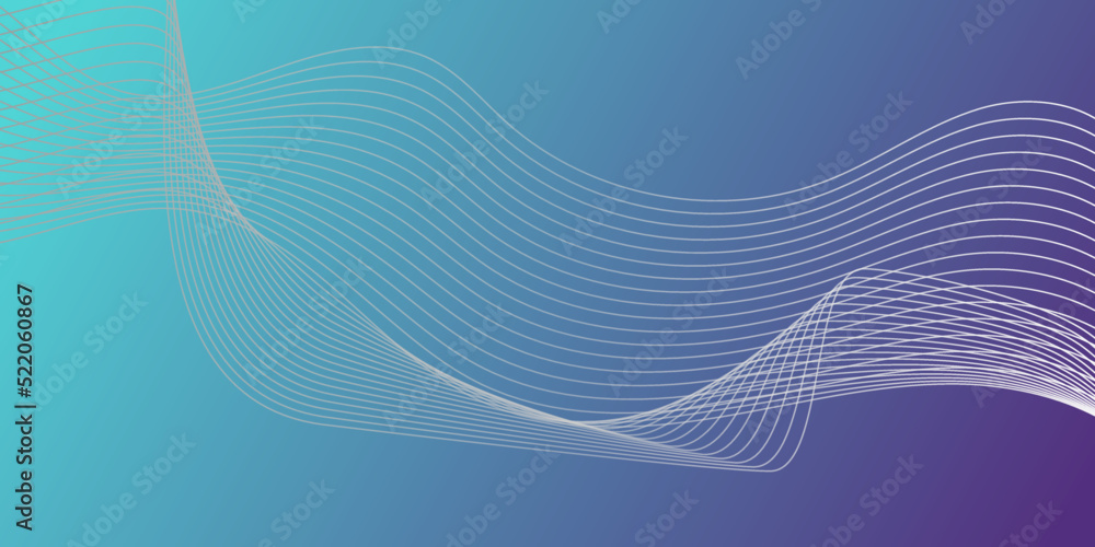 Abstract blue wave curve lines banner background design. Vector ...