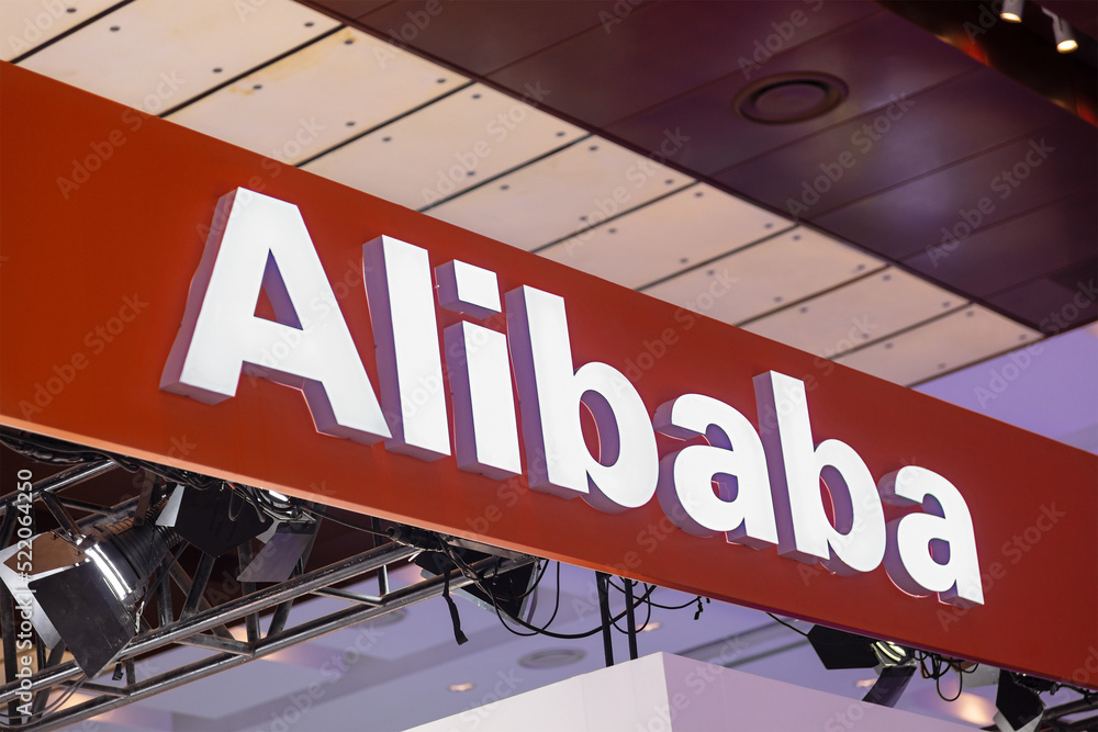 BEIJING, CHINA - JULY 30, 2022: Alibaba Group sign. Alibaba Group ...