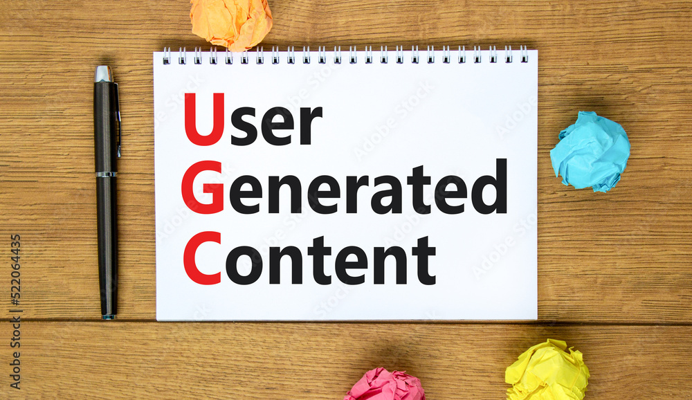 UGC user generated content symbol. Concept words UGC user generated ...