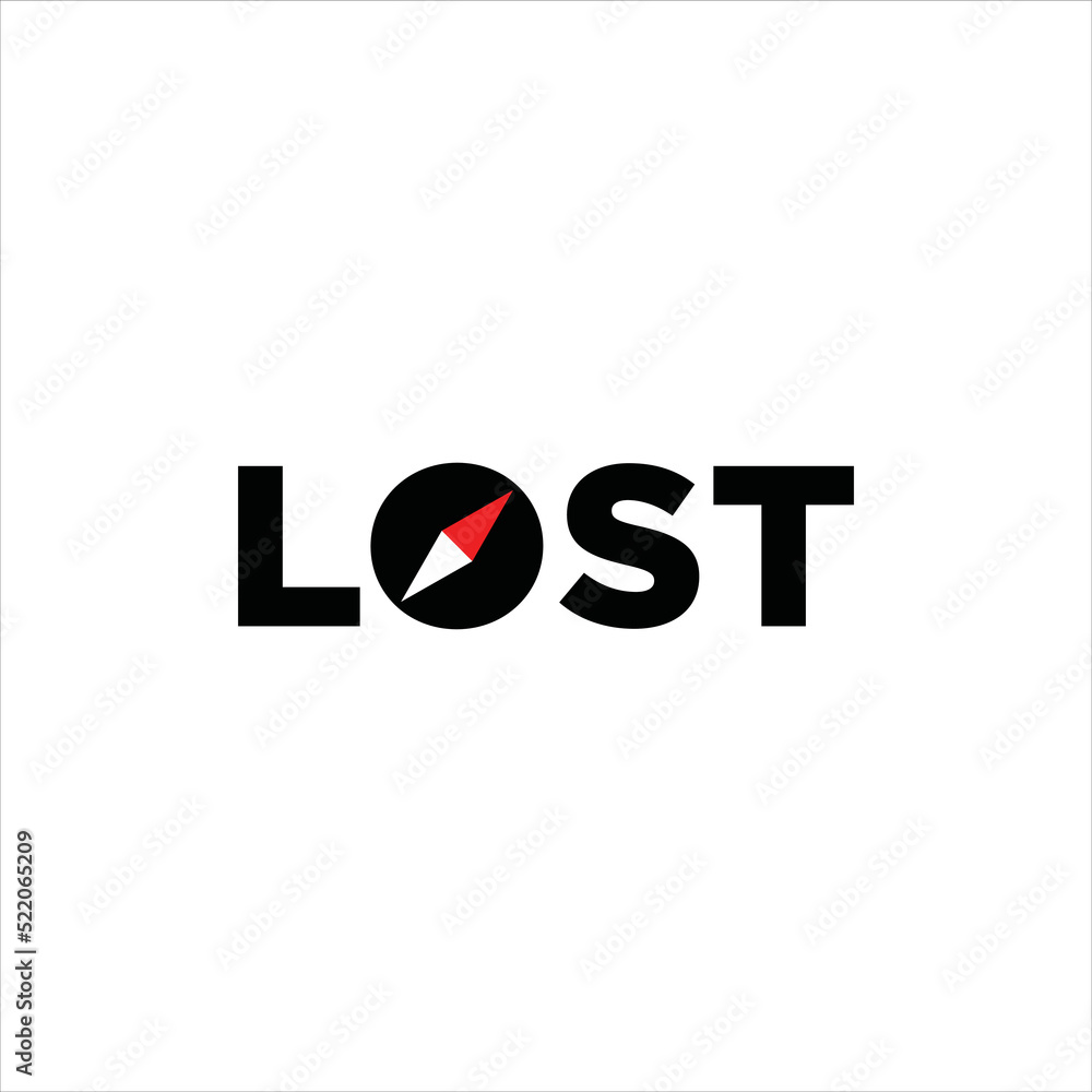 modern negative space logo design idea for lost letter Stock Vector ...