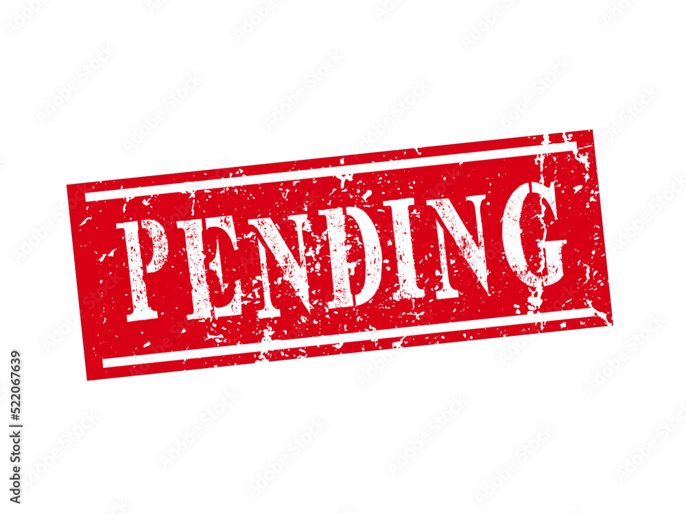 PENDING red Rubber Stamp over a white background. Stock Vector | Adobe ...
