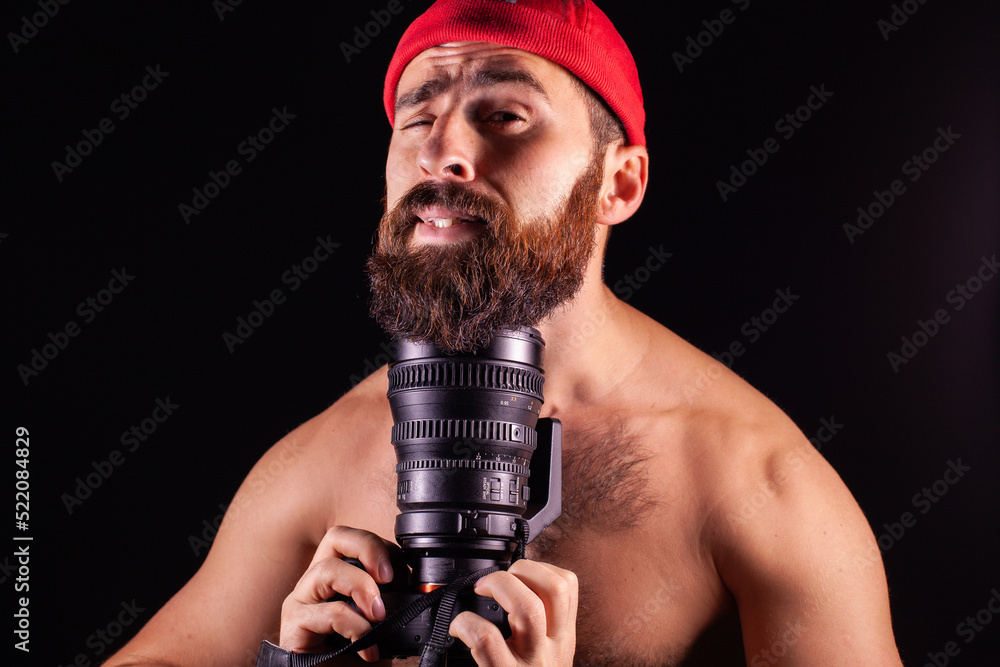 The model depicts work fatigue and a lack of creative ideas. The guy on ...