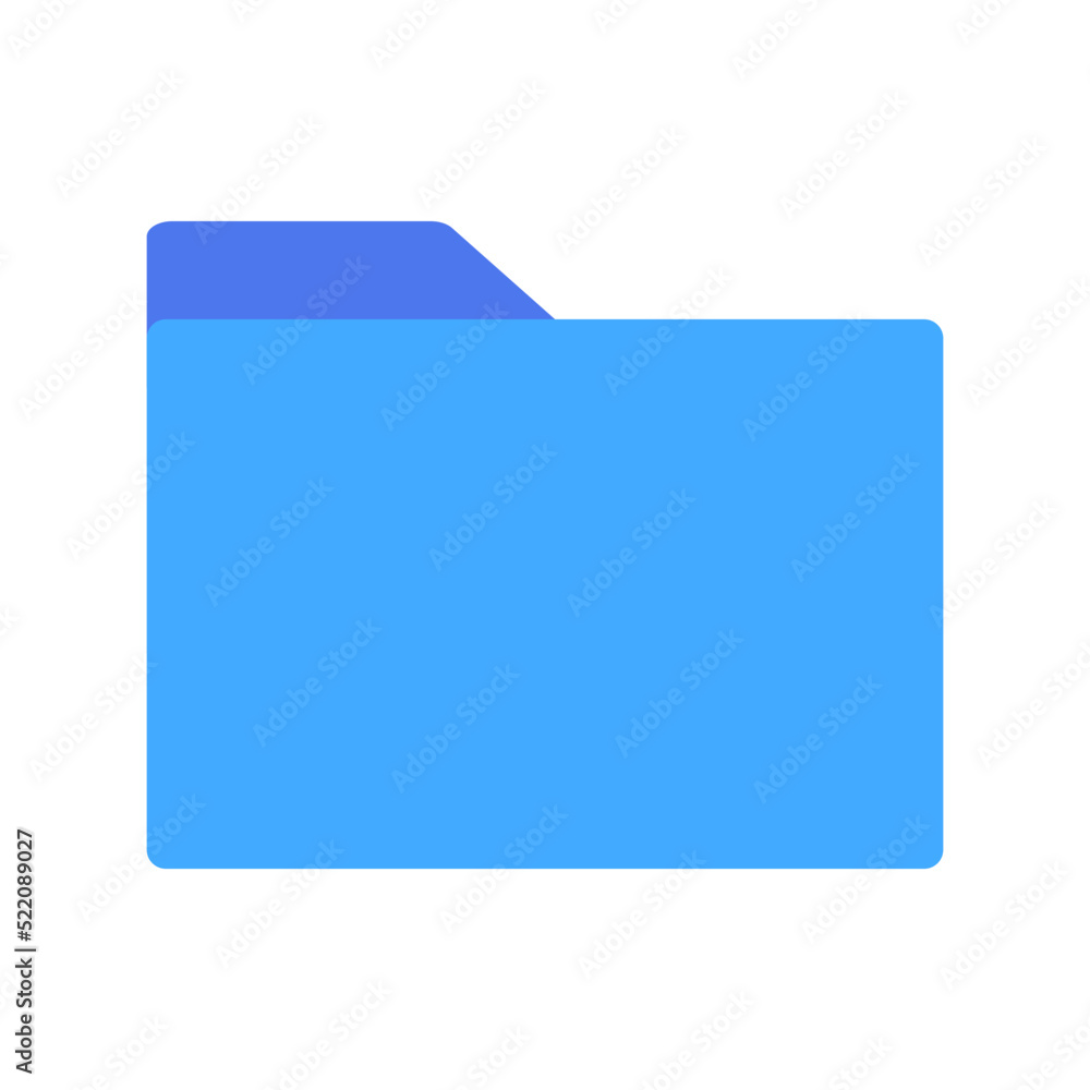 Simple blue folder icon. Vector. Stock Vector | Adobe Stock