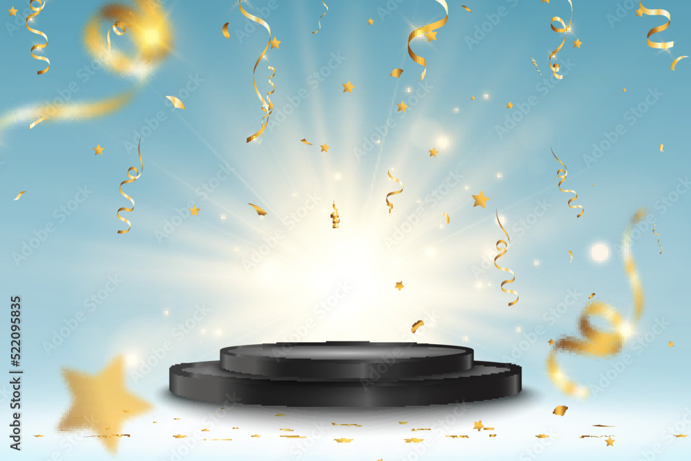 Vector illustration for award winners. Pedestal or platform for ...