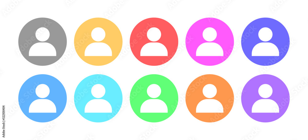 Default avatar profile image. Multicolor default avatar photo symbols ...