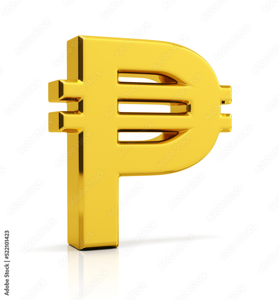 Peso symbol isolated on white background. Stock Illustration | Adobe Stock